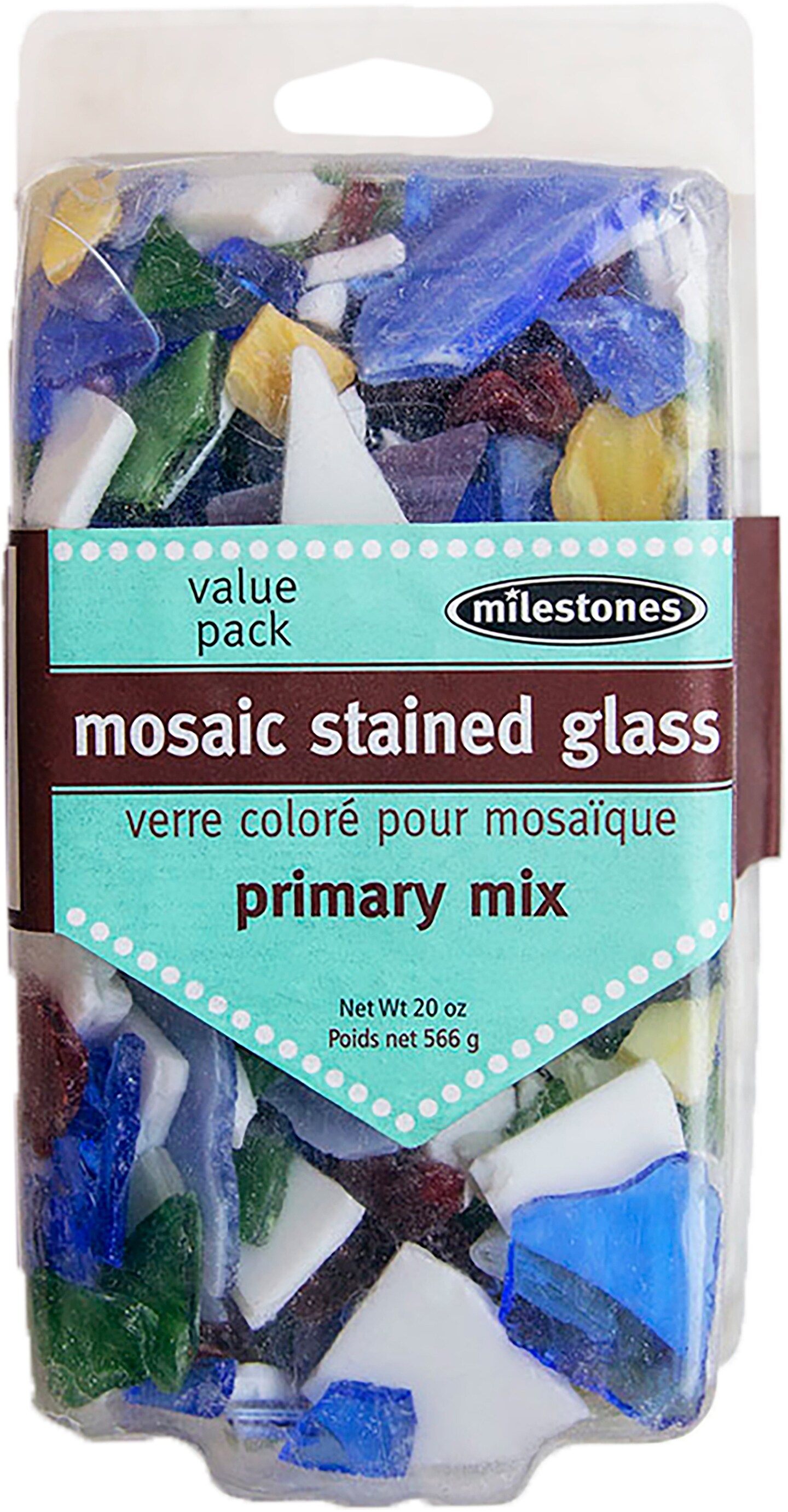 Milestones Mosaic Glass 20oz Value Pack-Primary Colors | Michaels