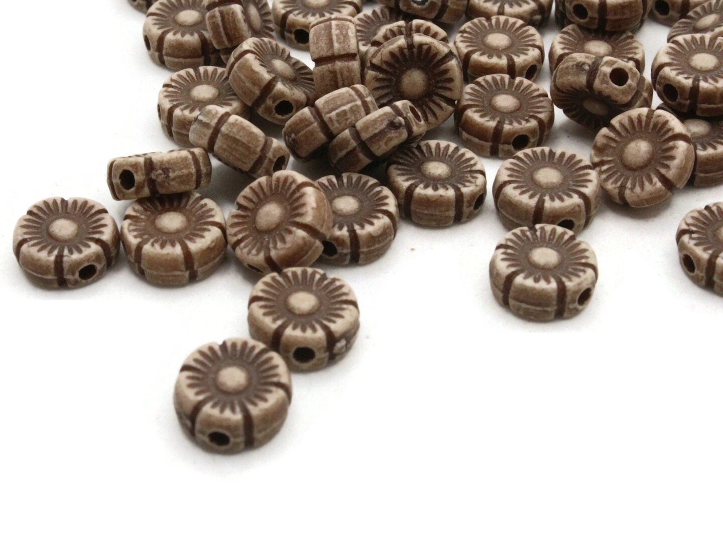 75 9mm Brown Flower Small Plastic Beads | Michaels