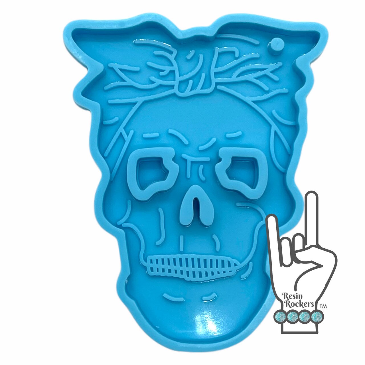 Messy Bun Skull Keychain Silicone Mold for Epoxy Resin Art | Michaels