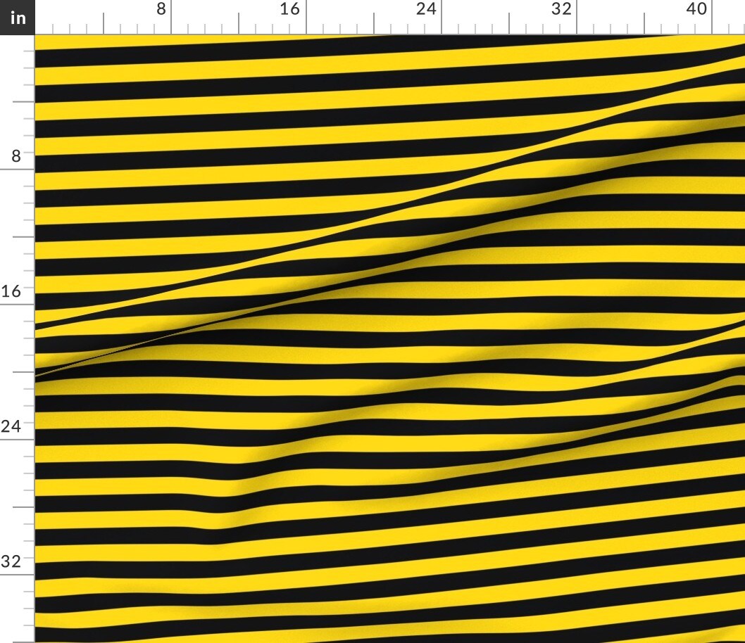 Various Fabrics by the Yard or Fat Quarter Stripes Horizontal Yellow ...
