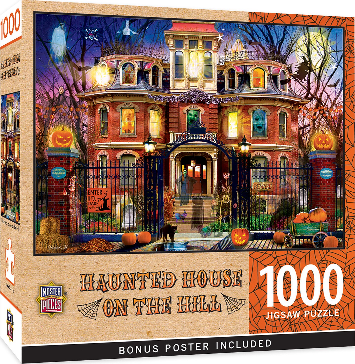MasterPieces 1000 Piece Halloween Jigsaw Puzzle - Haunted House on The ...