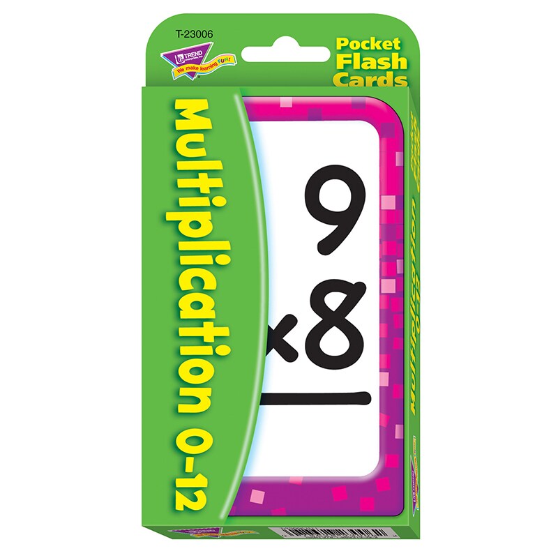 Multiplication 0-12 Pocket Flash Cards | Michaels