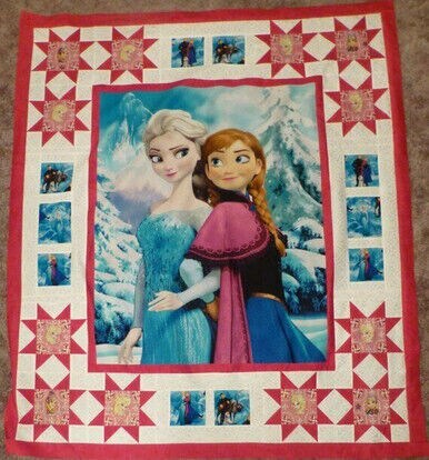 Frozen Quilt, Frozen Sisters, Decorative Quilt, Gift Quilt, Children ...
