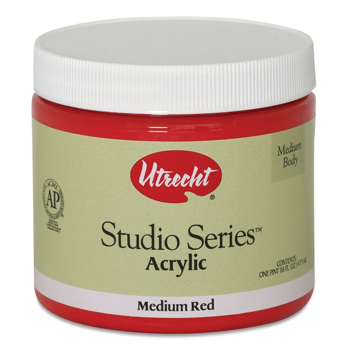 Utrecht Studio Series Acrylic Paint - Medium Red, Pint | Michaels