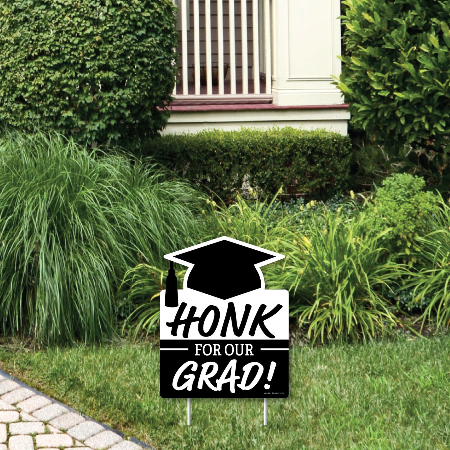 Big Dot of Happiness Honk for Our Graduate - Grad Outdoor Lawn Sign ...