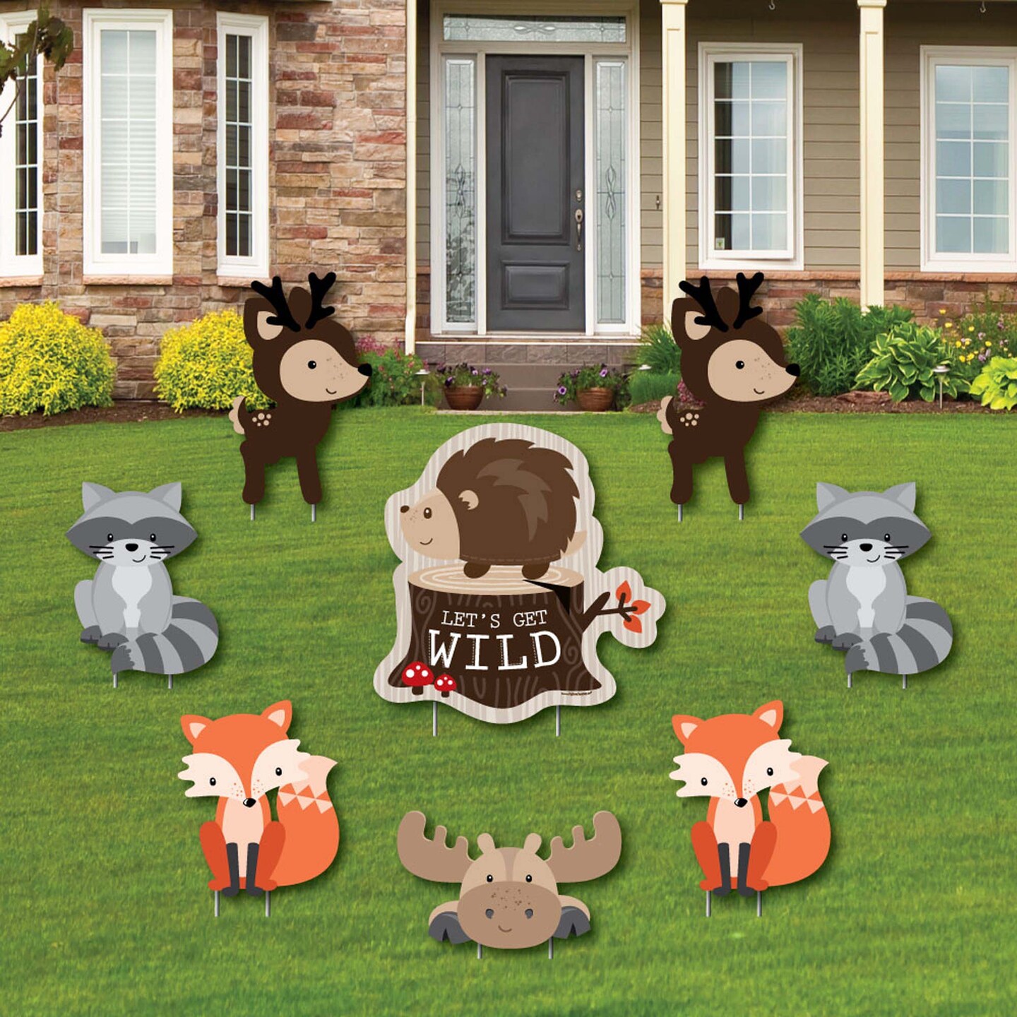 Big Dot of Happiness Woodland Creatures - Yard Sign & Outdoor Lawn ...