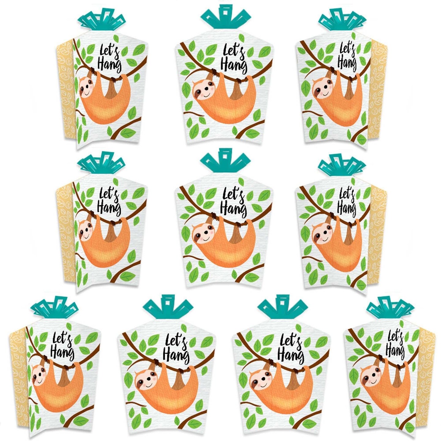 Big Dot of Happiness Let's Hang - Sloth - Table Decorations - Baby ...