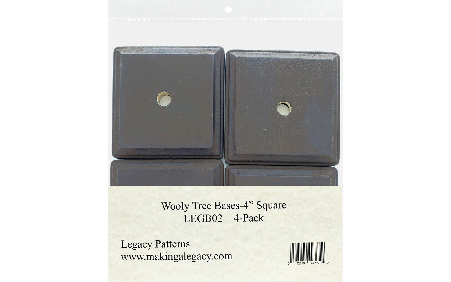 Legacy Patterns Wooly Trees Base Square Brown 4pc | Michaels