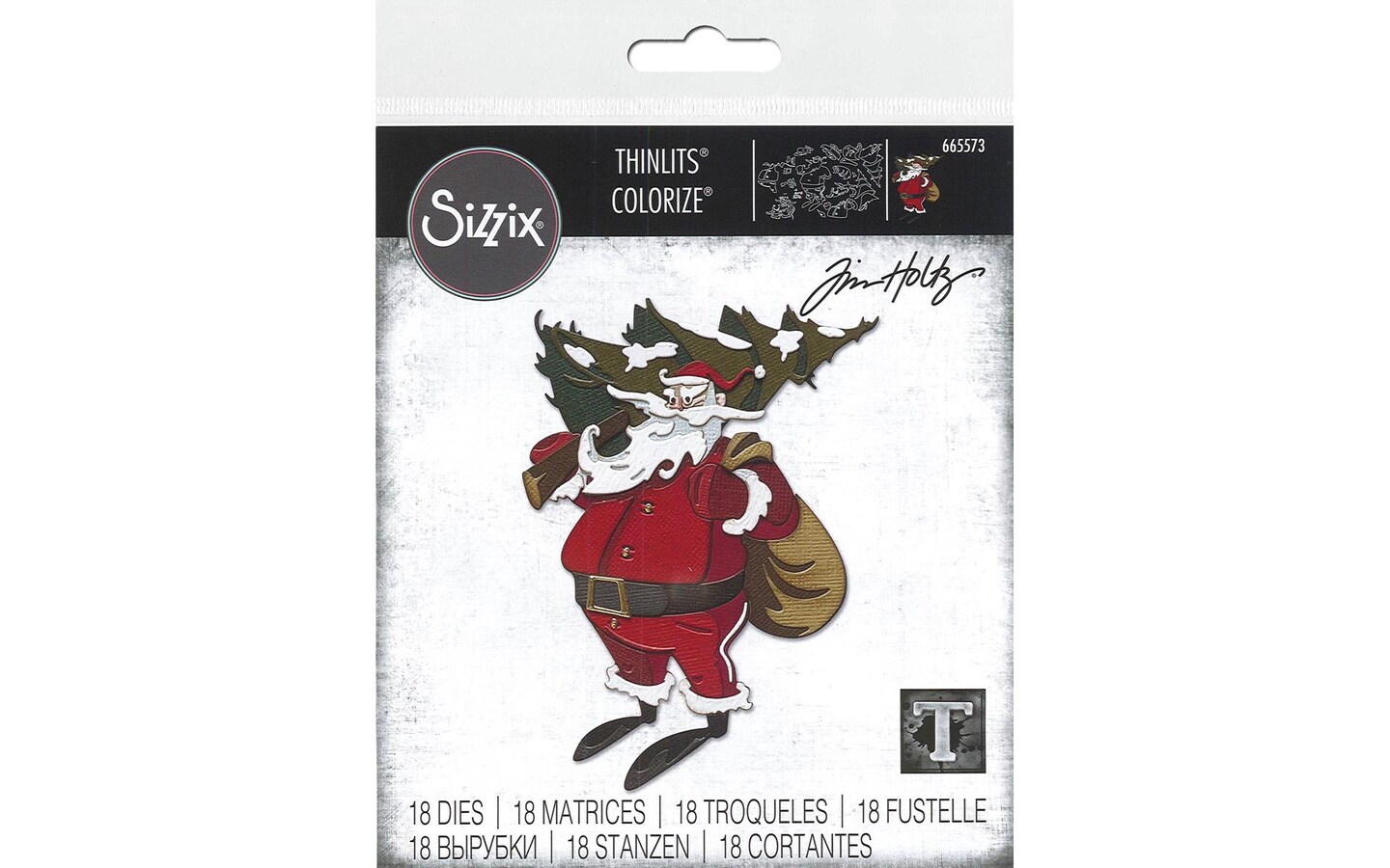 Sizzix THoltz Thinlits Die Woodland Santa Colorize | Michaels