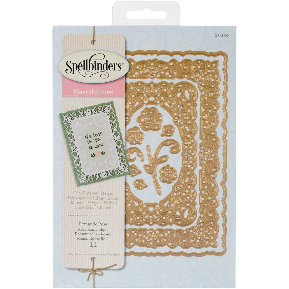 Spellbinders Nestabilities Decorative Elements Dies-Romantic Rose ...