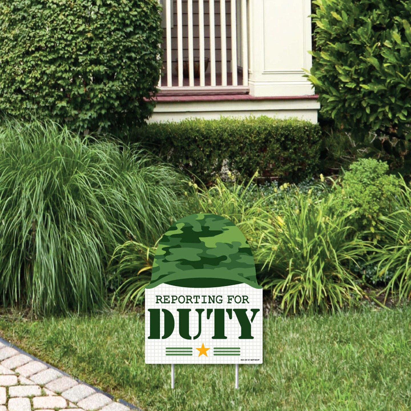 Big Dot of Happiness Camo Hero - Outdoor Lawn Sign - Army Military ...