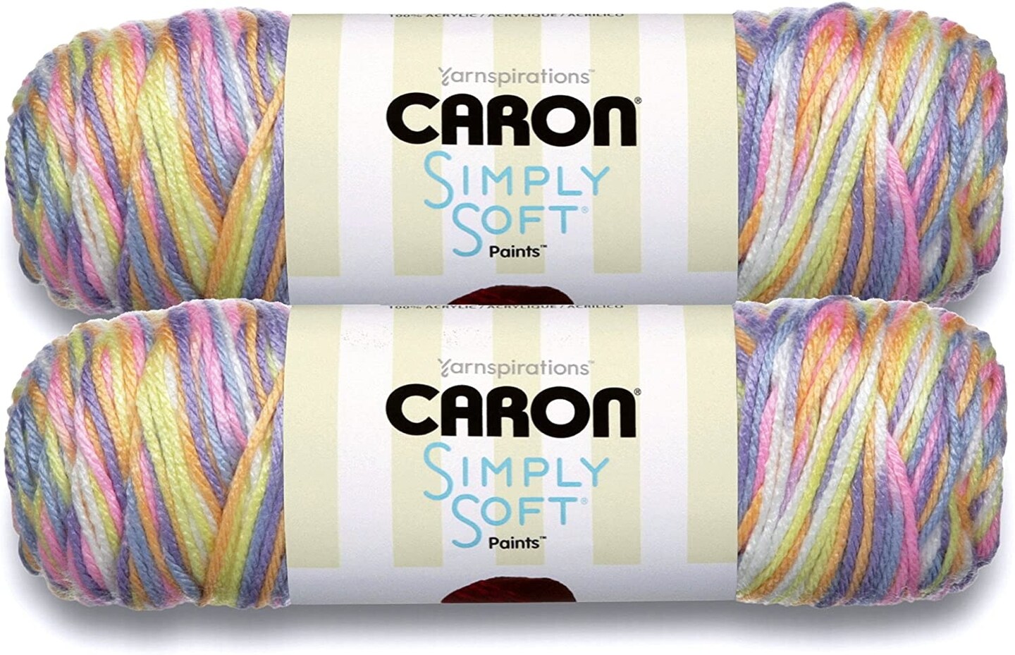 (Pack of 2) Caron Simply Soft Paints Yarn-Baby Brights | Michaels