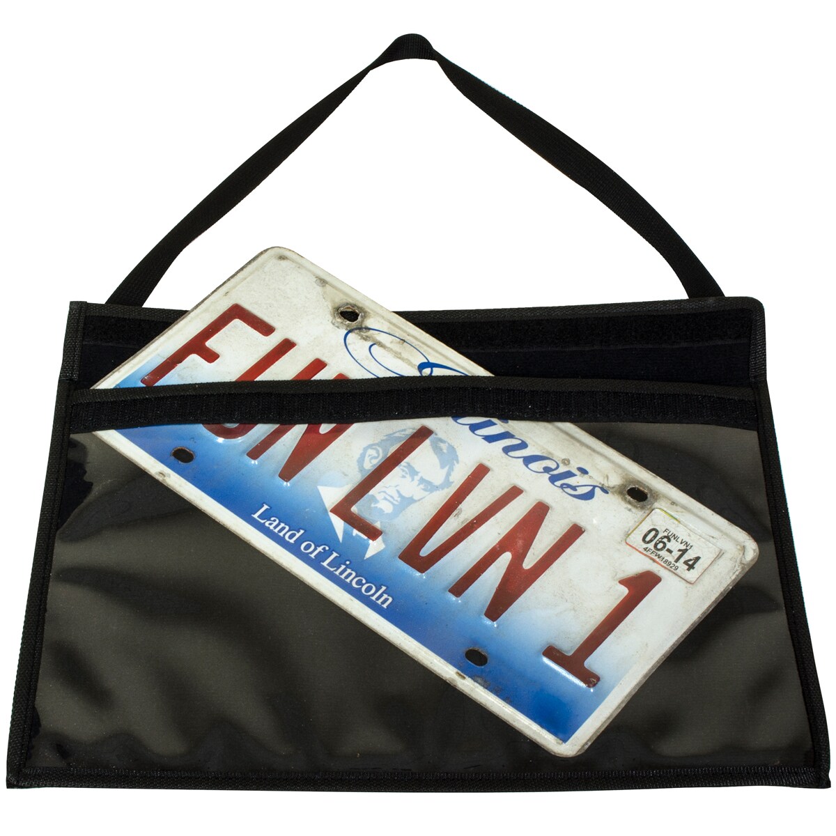 C-Line License Plate Holder W/ Hanging Strap-Clear/Black | Michaels