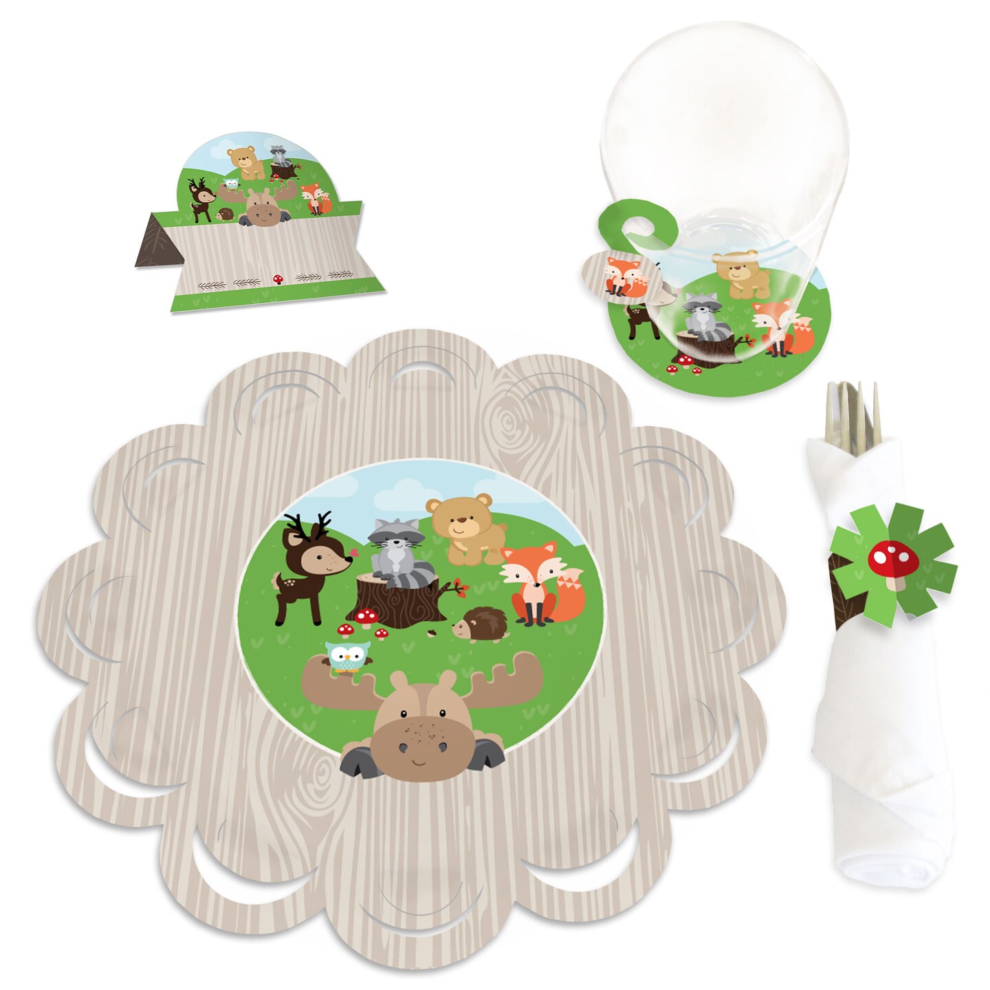 Big Dot of Happiness Woodland Creatures - Baby Shower or Birthday Party ...