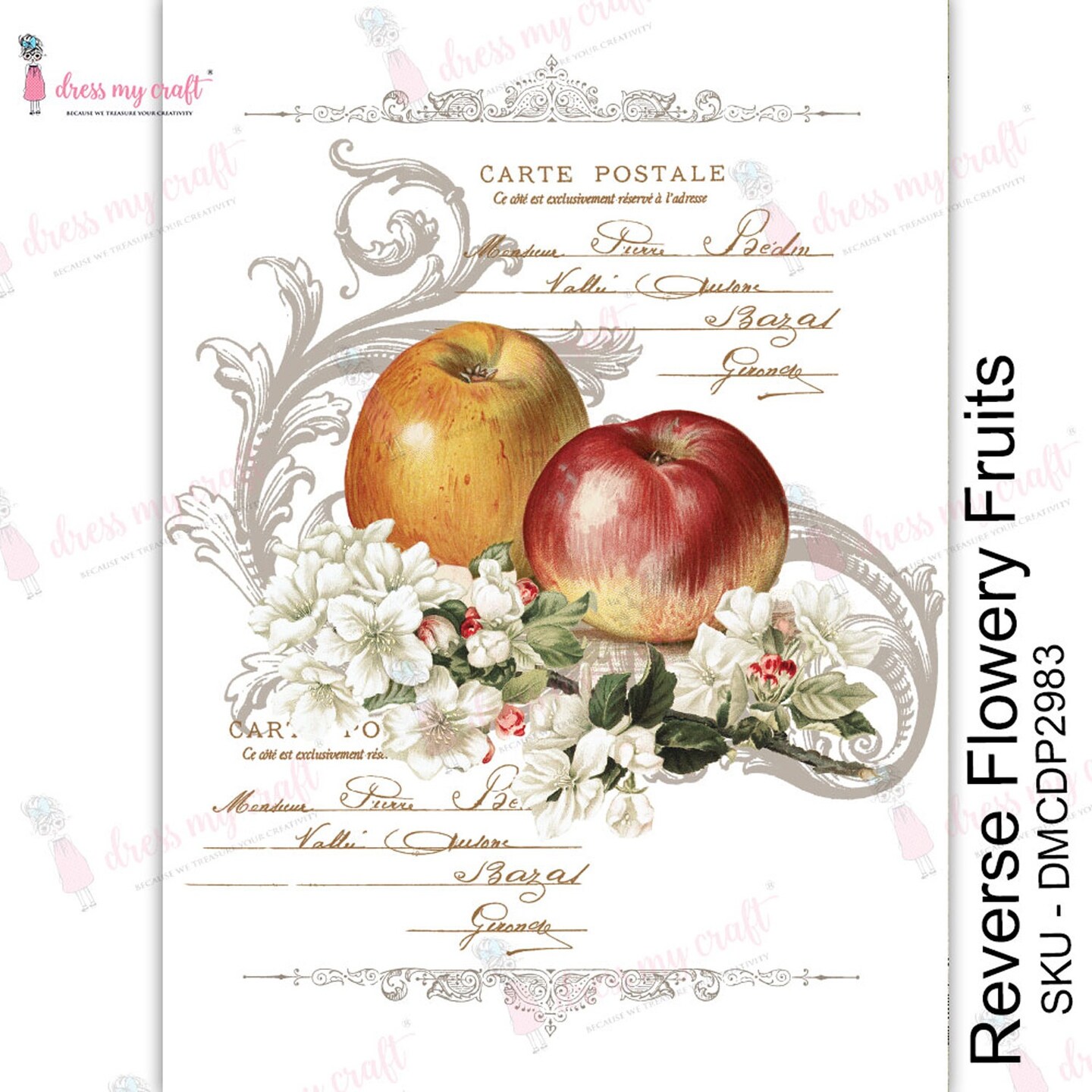 Dress My Craft Transfer Me Sheet A4-Reverse Flowery Fruits | Michaels