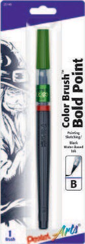 PENTEL BOLD POINT BRUSH BLACK 1 PACK CARDED, Count: 1, Model: PLFL2BBPA ...