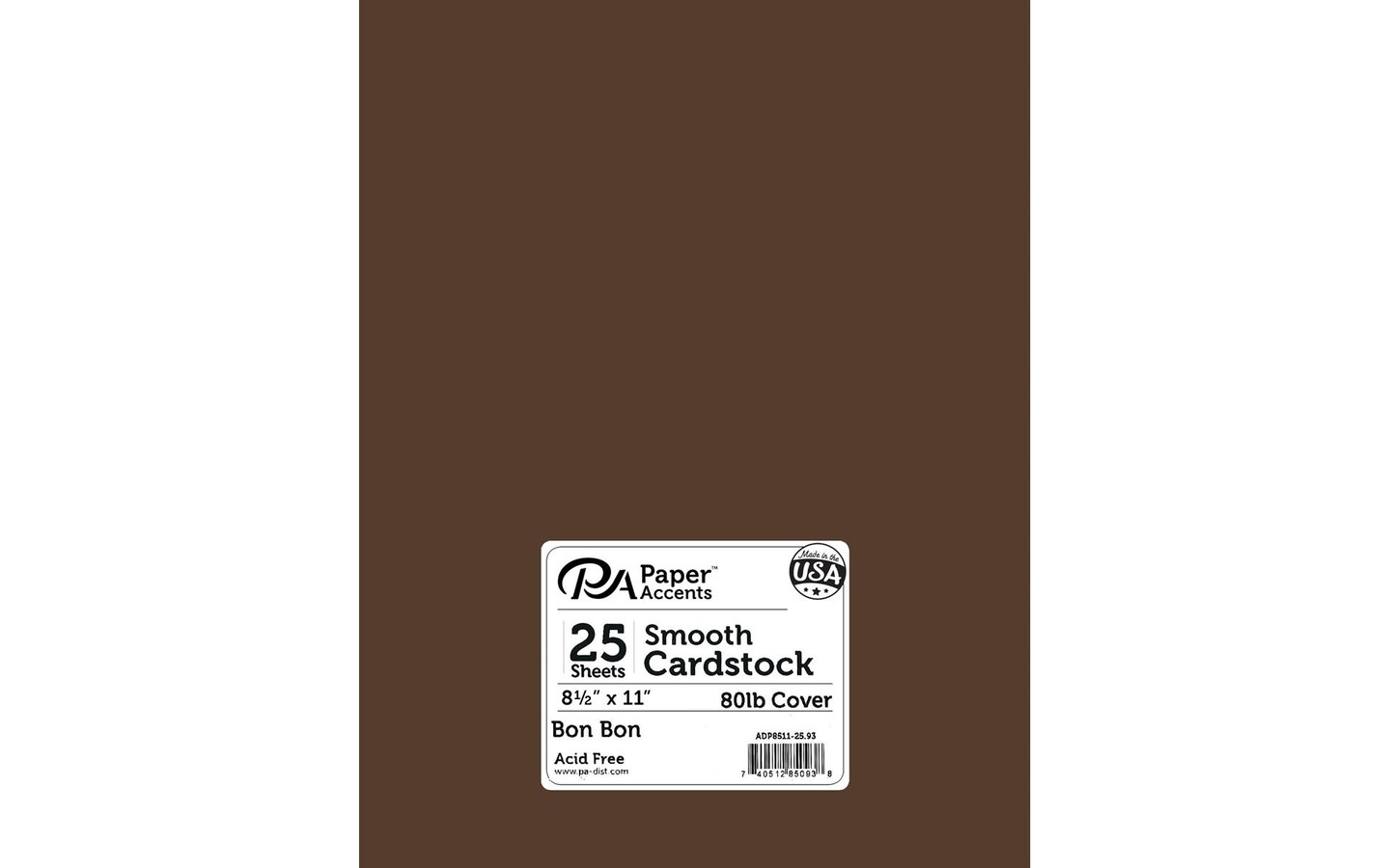 PA Paper Accents Smooth Cardstock 8.5" x 11" Bon Bon, 80lb colored ...