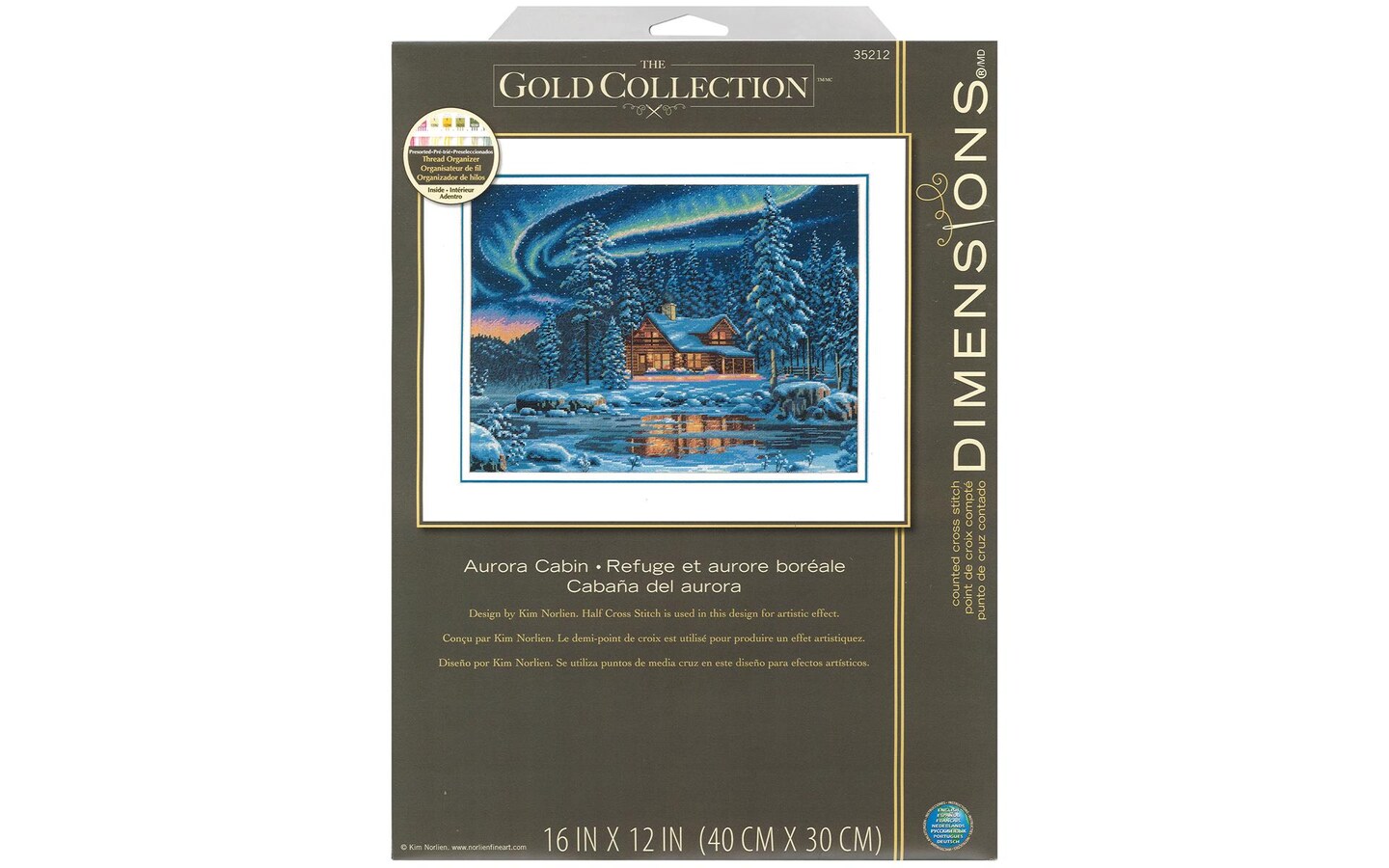 Dimensions Cross Stitch Kit 16X12 Aurora Cabin | Michaels