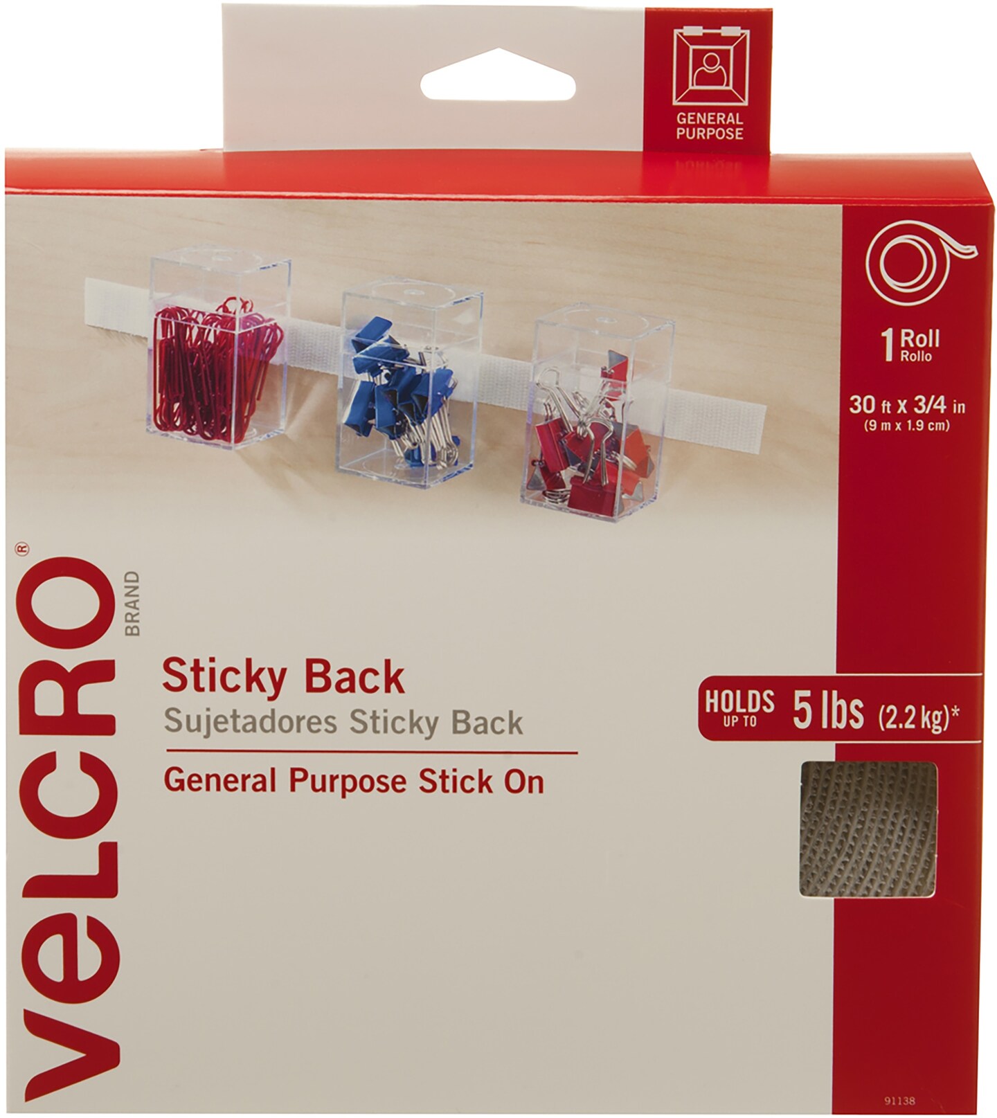 Velcro(R) Brand Sticky Back Tape .75"X30'-White | Michaels