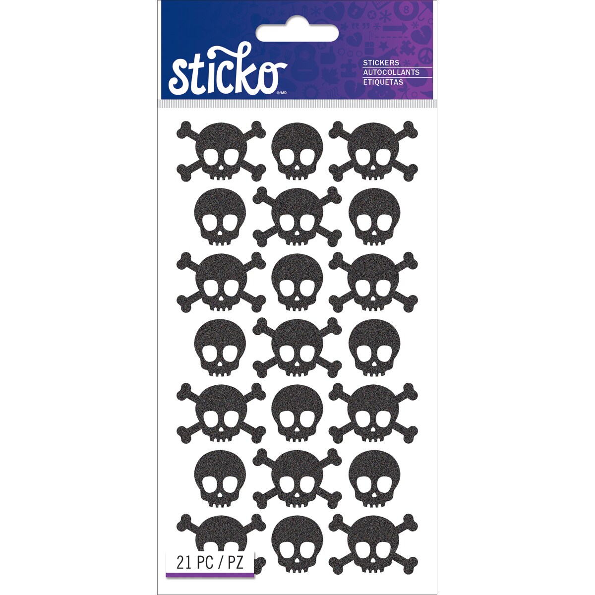 Sticko Stickers-Black Metal Skulls | Michaels