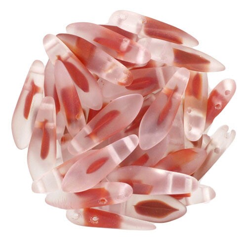 Czechmate 16mm X 5mm X 3mm Dagger Glass Czech Two Hole Bead, Matte ...