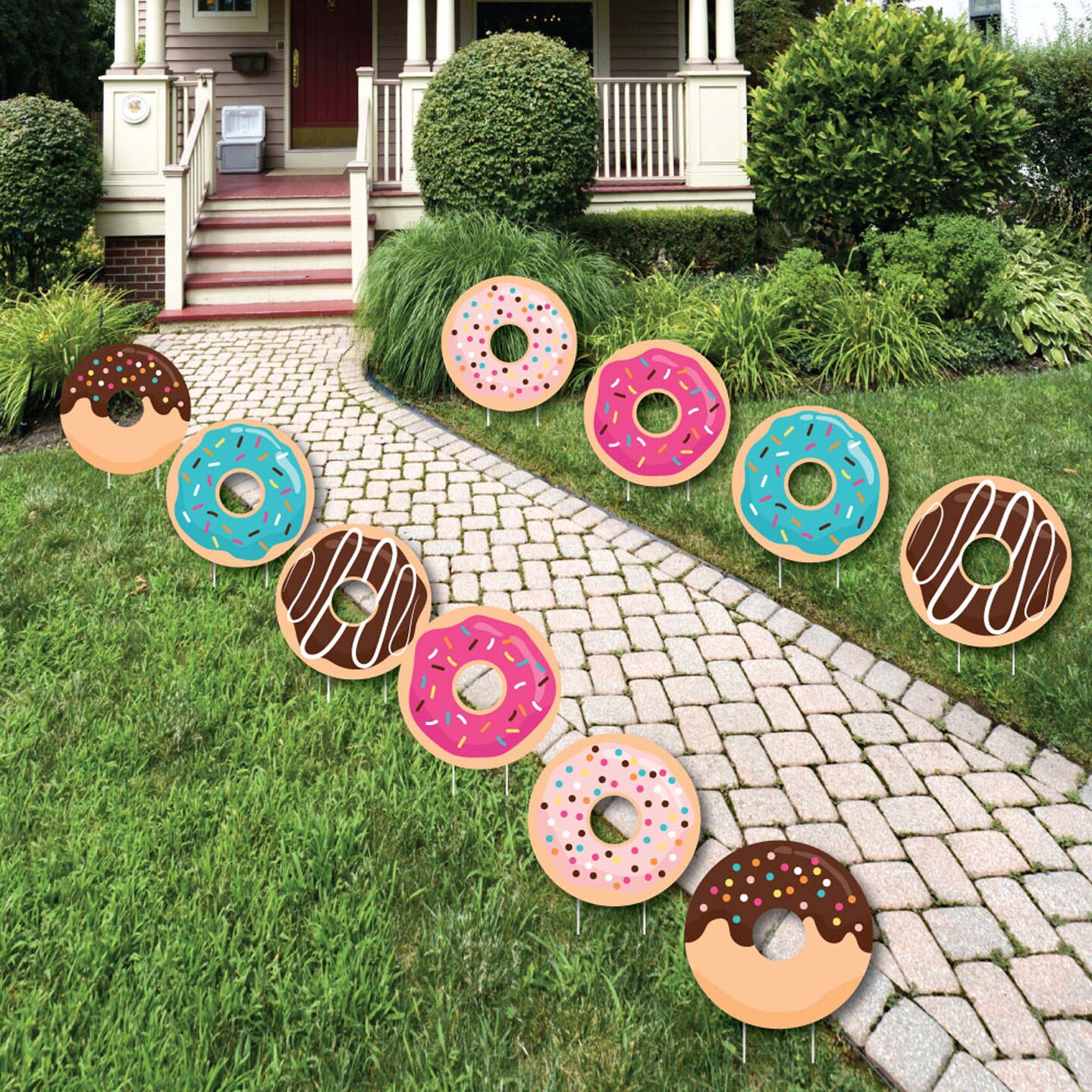 Big Dot of Happiness Donut Worry, Let's Party - Lawn Decorations ...