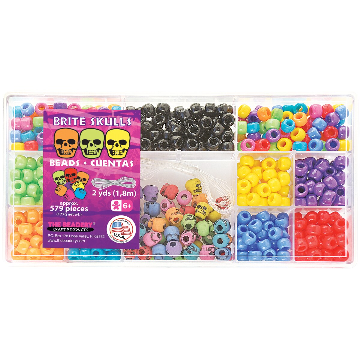 The Beadery Bead Box Kit 6.25oz-Brite Skulls | Michaels