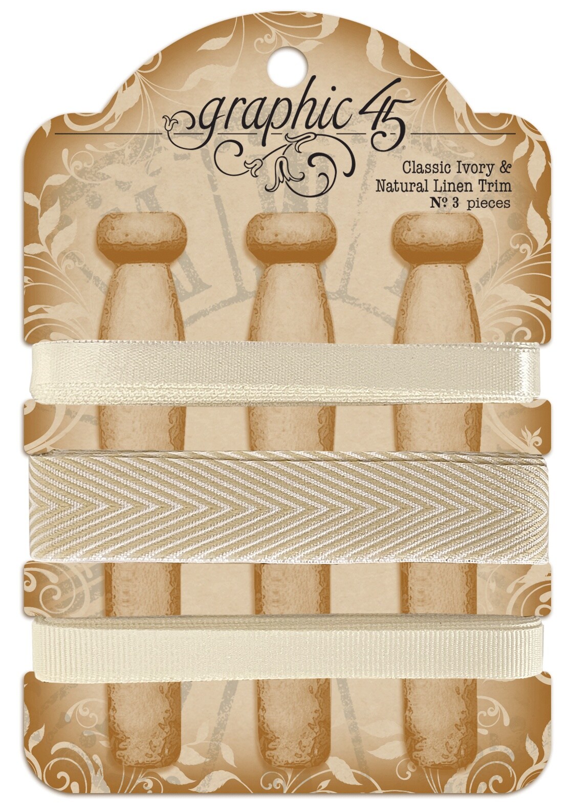 Graphic 45 Staples Embellishment Trim-Ivory & Natural Linen | Michaels