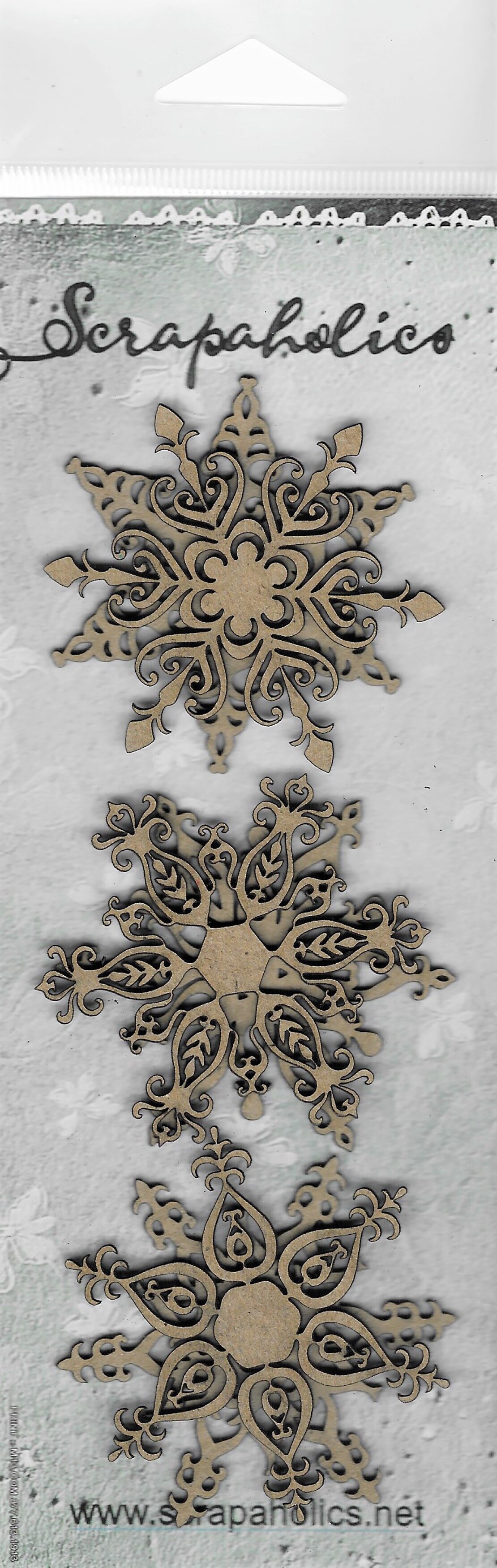 Scrapaholics Laser Cut Chipboard 2Mm Thick-Fancy Flakes, 6/Pkg, 2 ...