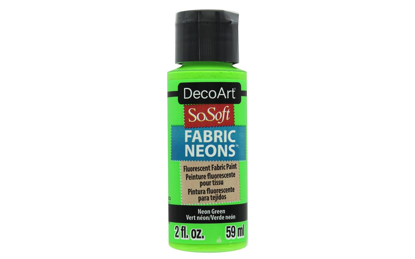 Decoart SoSoft Fabric Paint 2oz Neon Green | Michaels