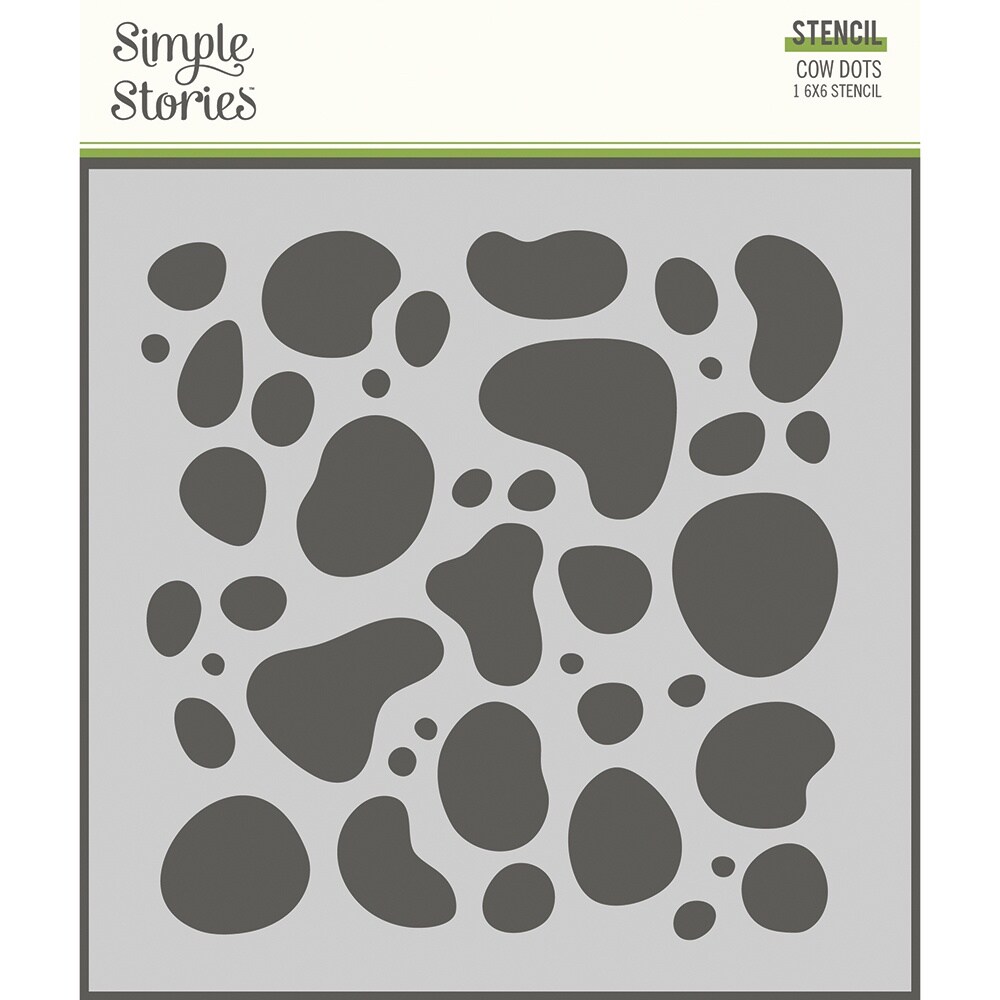 Simple Stories Homegrown Stencil 6"X6"-Cow Dots | Michaels