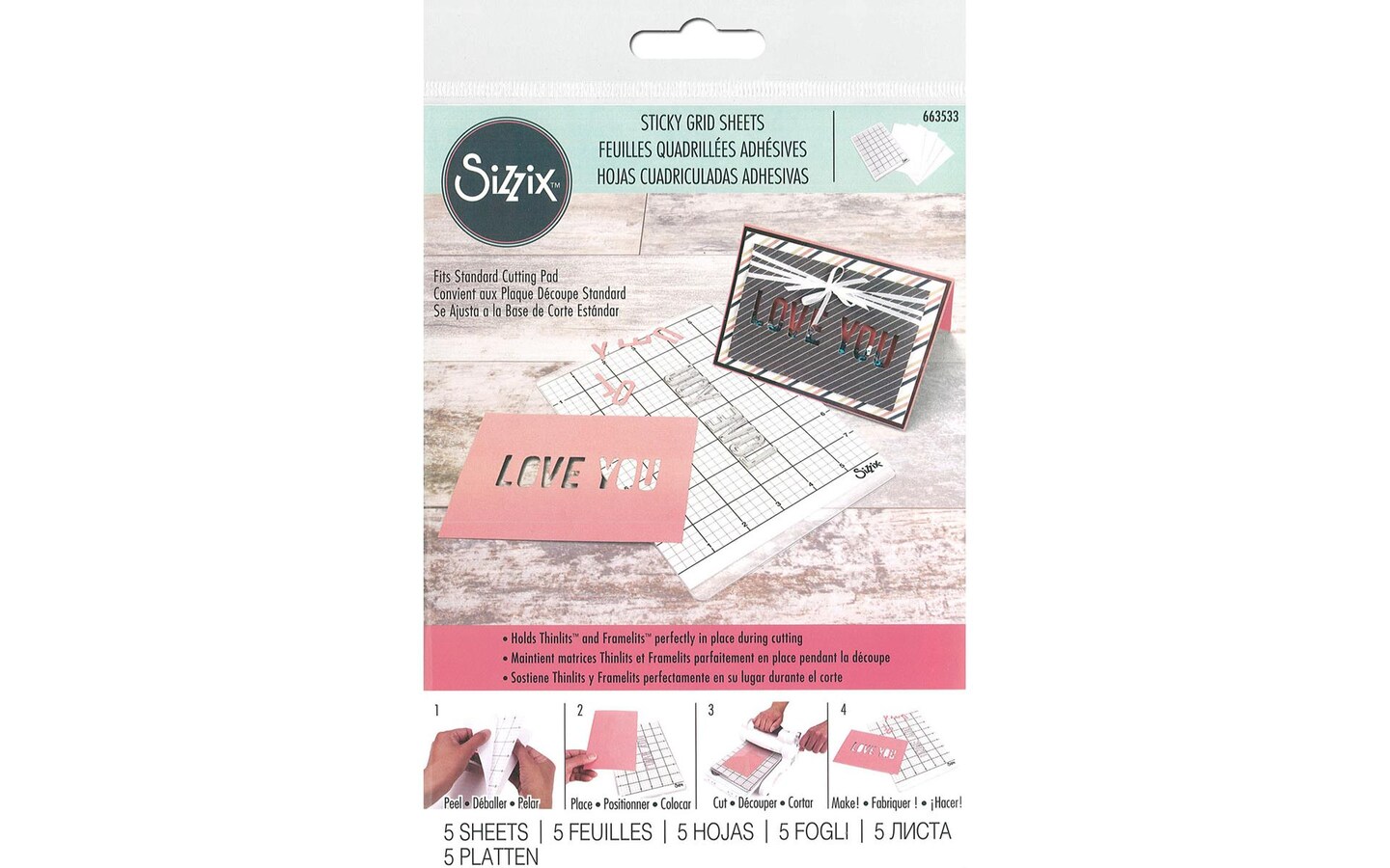 Sizzix Sticky Grid Sheet 6x8.5 Standard 5pc | Michaels