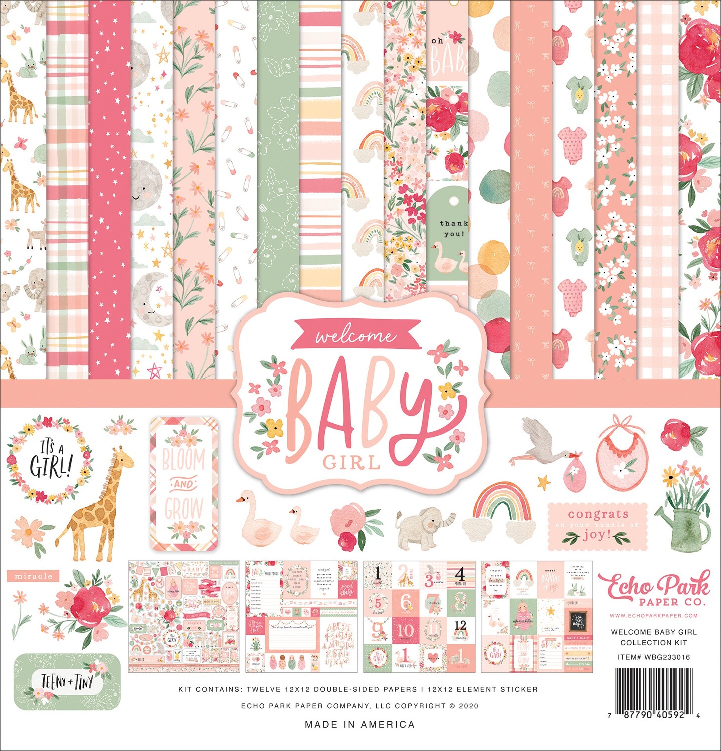 Echo Park Collection Kit 12"X12"-Welcome Baby Girl | Michaels