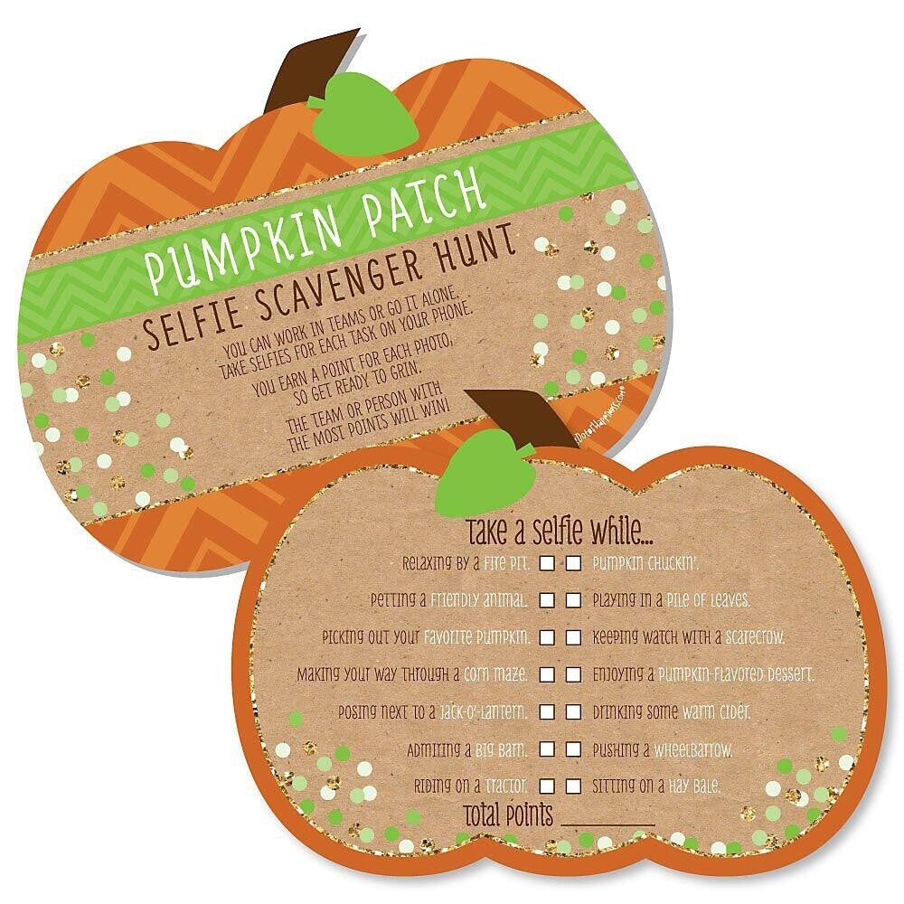Big Dot of Happiness Pumpkin Patch - Selfie Scavenger Hunt - Fall ...
