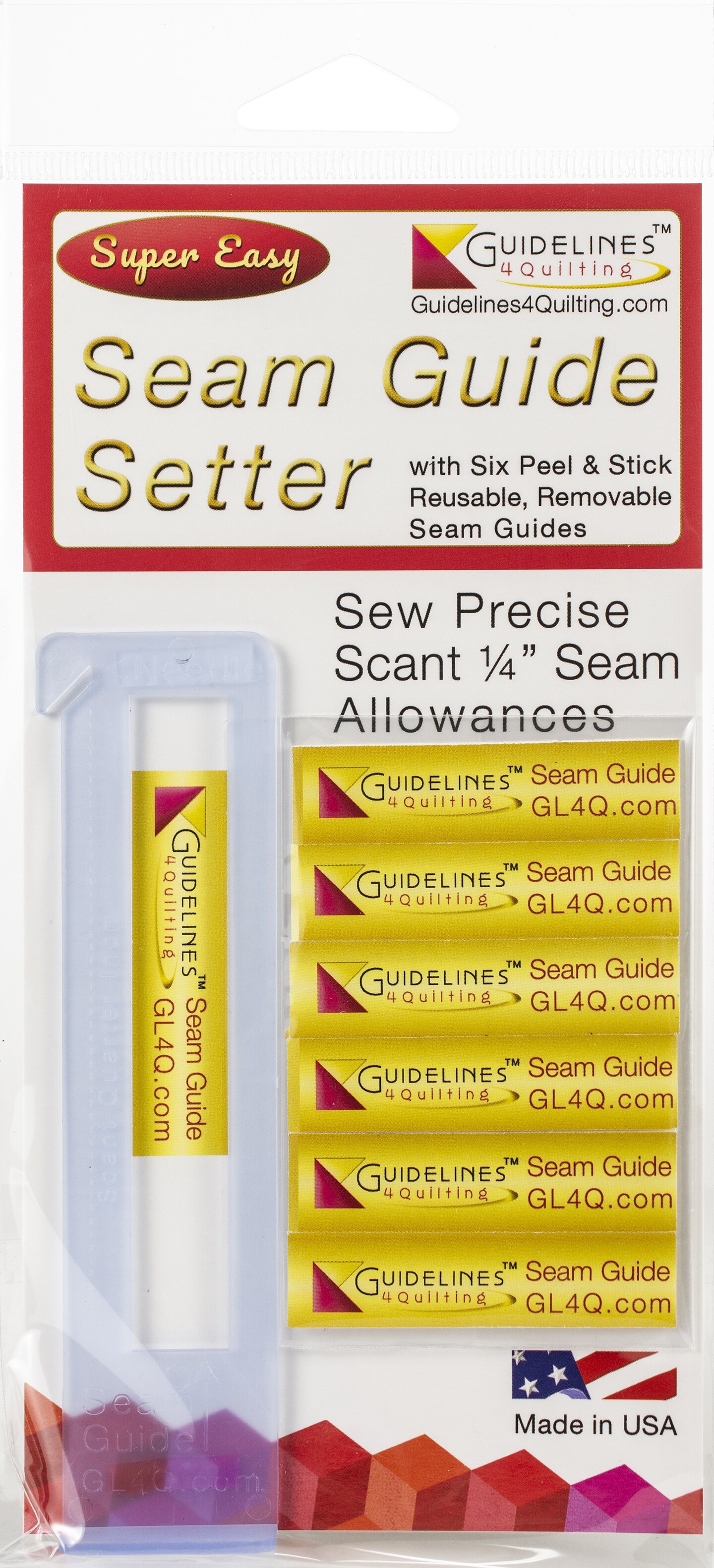 Guidelines4Quitling Super Easy Seam Guide Setter-4.75"X1.25"X.125 ...
