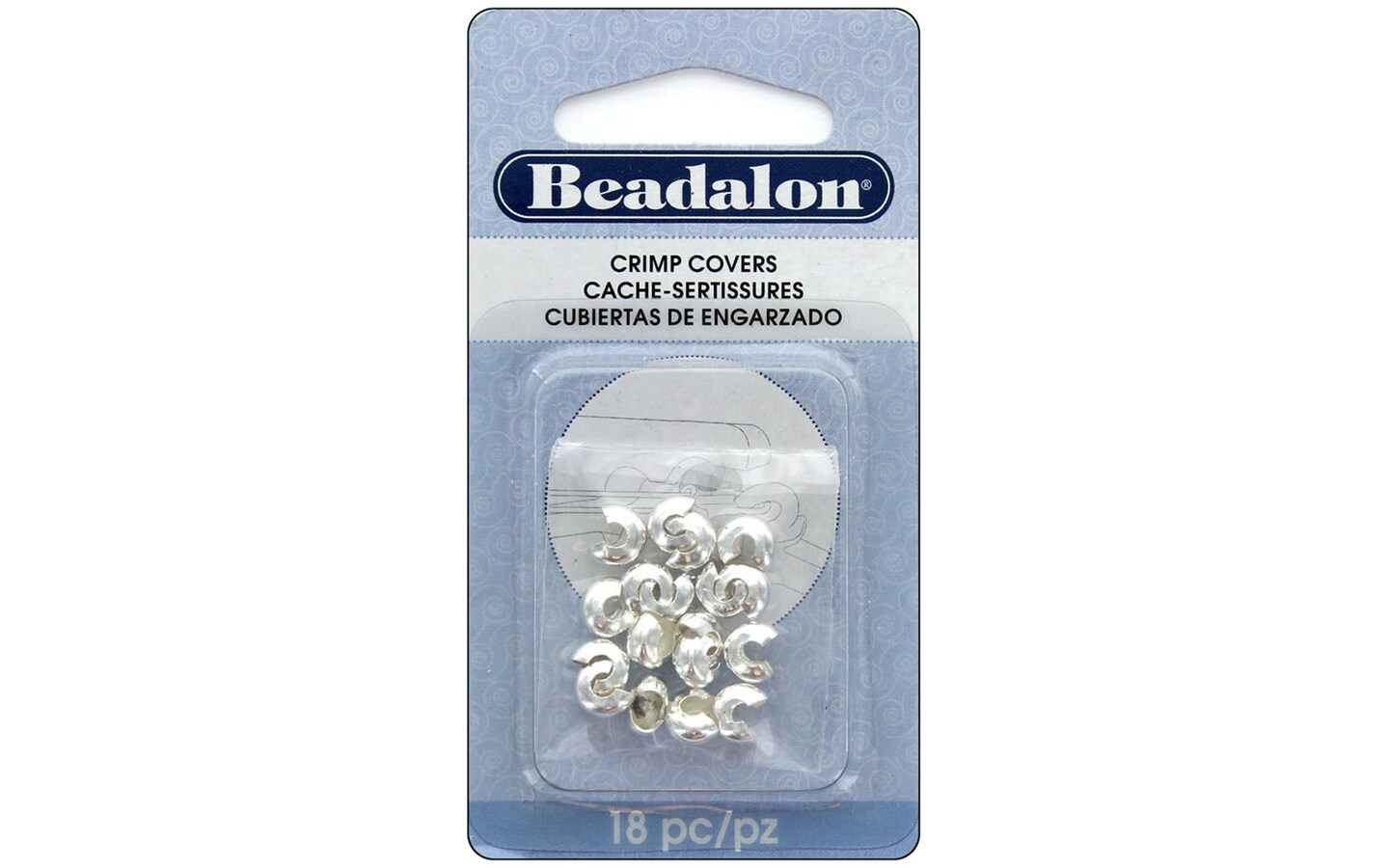 Beadalon Crimp Cover 6mm Silver Plate 18pc | Michaels