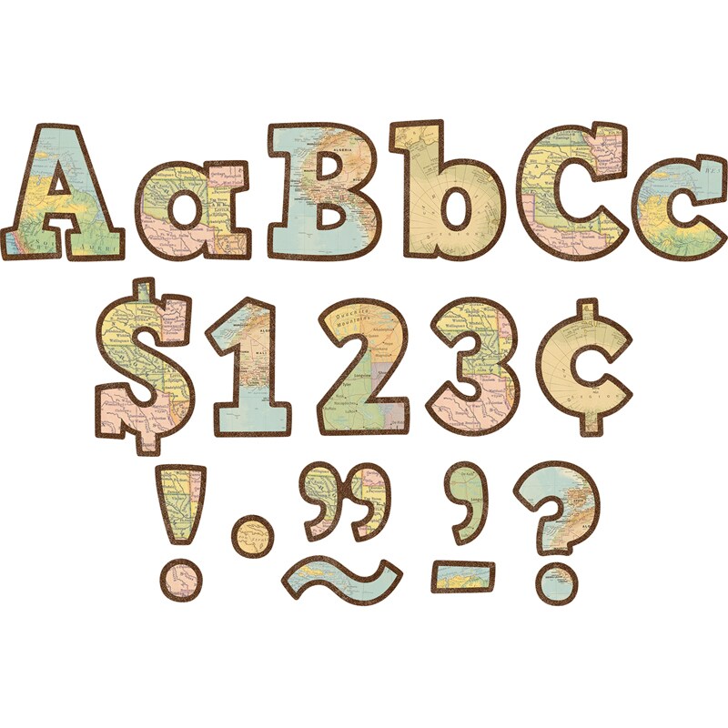 Travel the Map Bold Block 4" Letters Combo Pack, 230 Pieces | Michaels