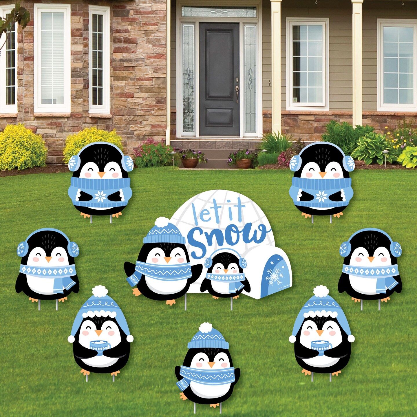 Big Dot of Happiness Winter Penguins - Yard Sign and Outdoor Lawn ...