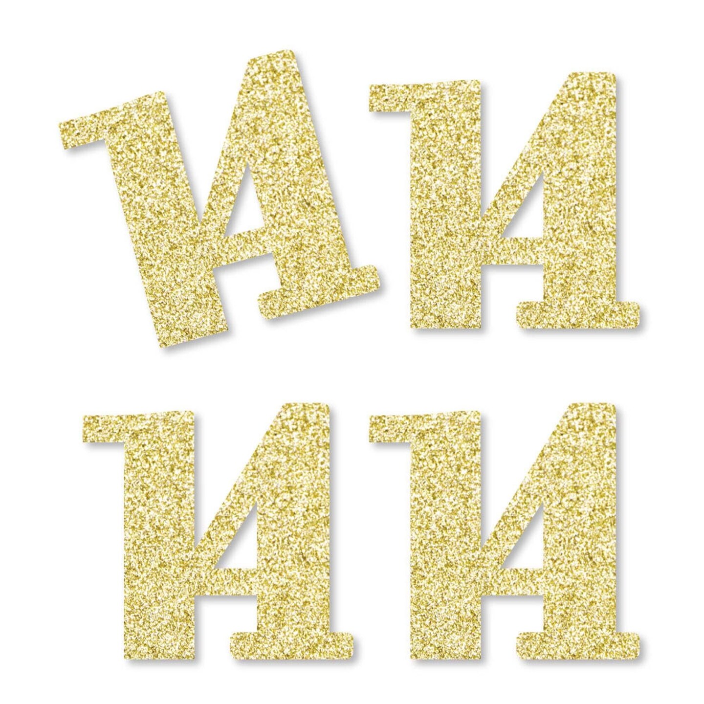 Big Dot of Happiness Gold Glitter 14 - No-Mess Real Gold Glitter Cut ...