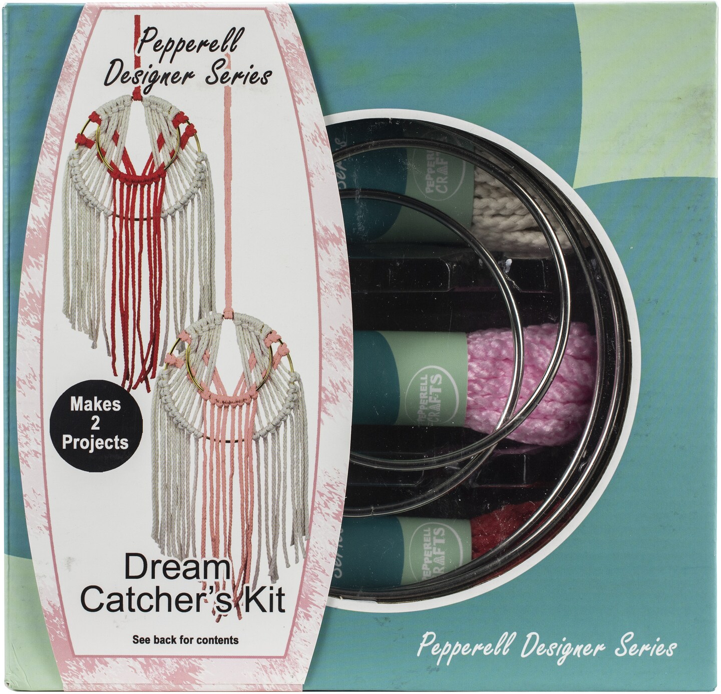 Pepperell Designer Series Macrame Dream Catcher's Kit-Coral & Pink ...