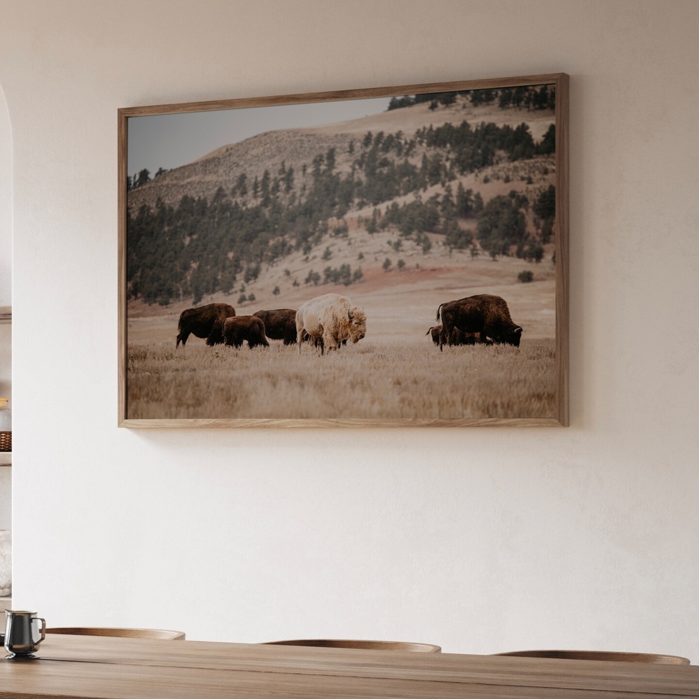 White bison, white buffalo art, spirit bison canvas, great white ...
