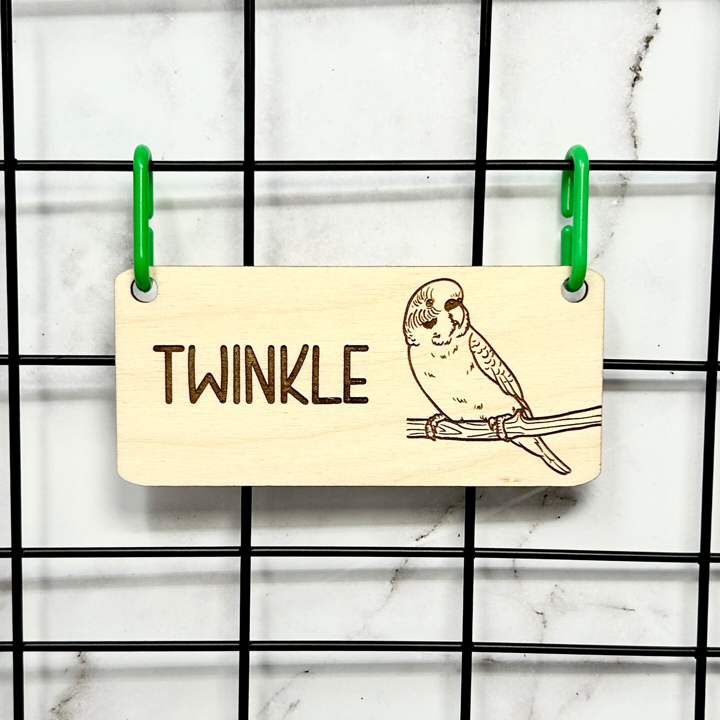 Parakeet Cage Sign, Parakeet Cage Accessories, Parakeet Name Sign ...