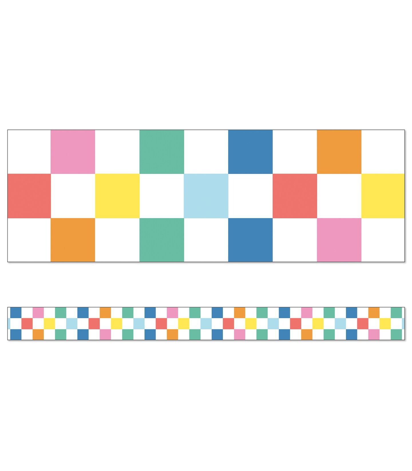 Carson Dellosa We Stick Together 36 Feet Checkered Rainbow Bulletin ...