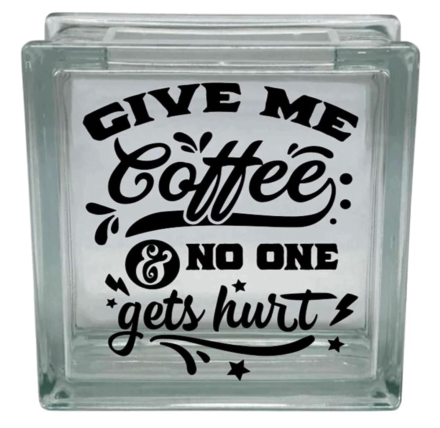 Coffee Station Vinyl Decal Sticker Craft Glass Block Coffee Station ...