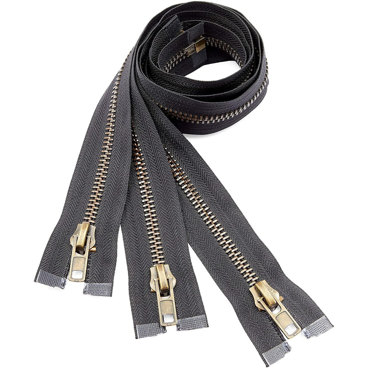 Black #8 Nylon Coil Zippers for Sewing (24 Inches, 3 Pack) | Michaels