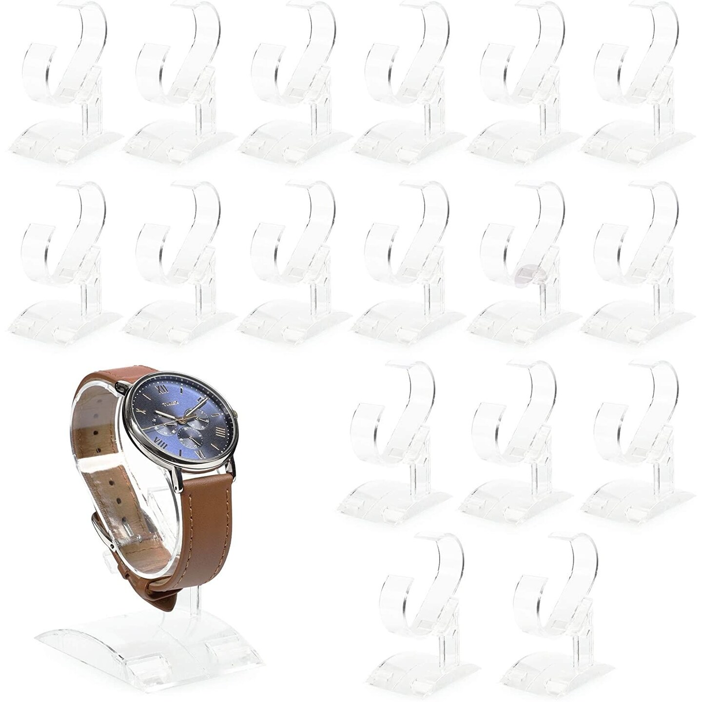 Clear Acrylic Display Stands for Watches and Bracelets (3.7 In, 24 Pack ...