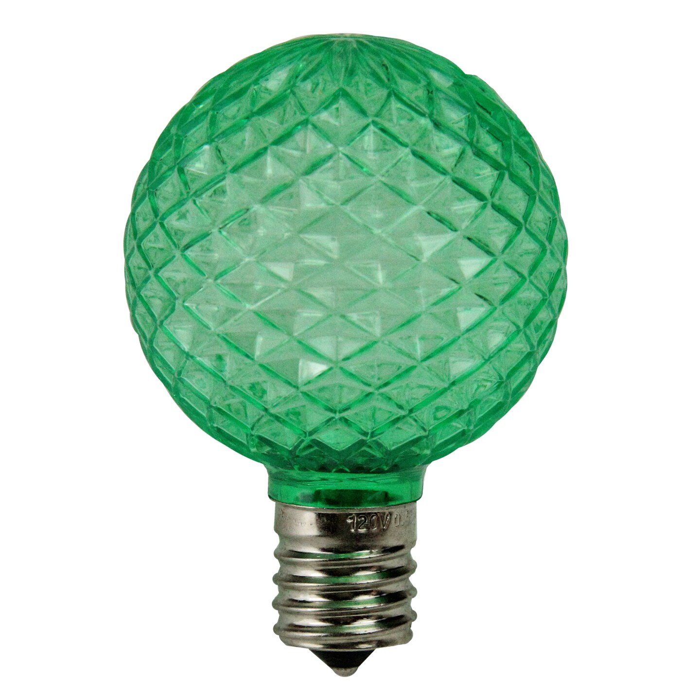 Northlight LED Faceted G50 Globe Christmas Replacement Bulbs - Green ...