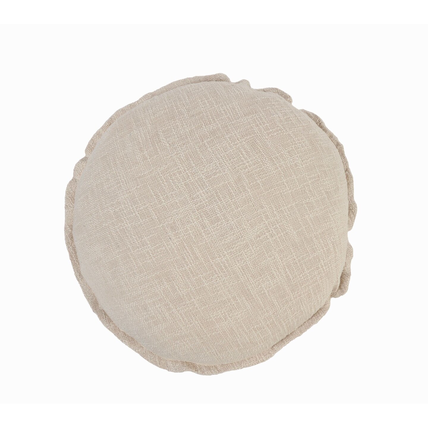 Laddha Home Designs 20" Beige Solid Round Throw Pillow | Michaels