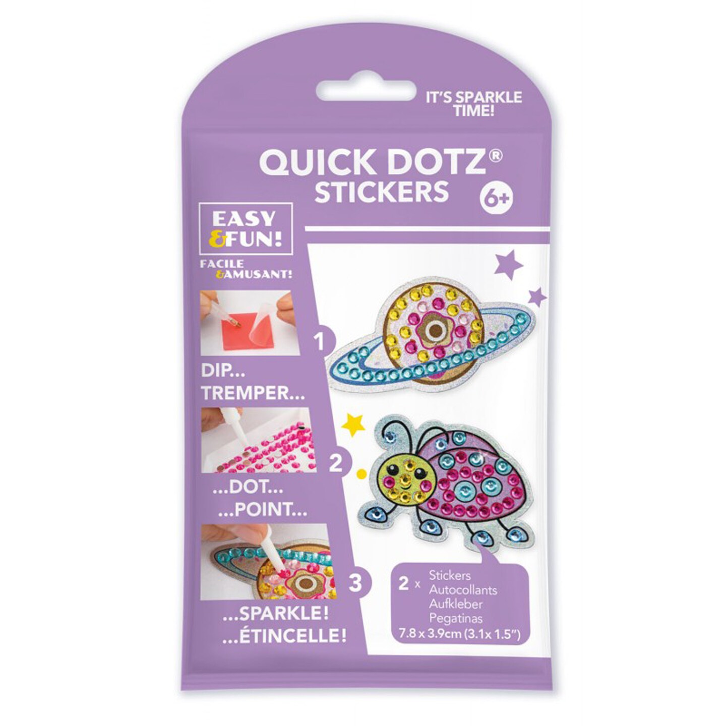 DIAMOND DOTZ ® - QUICK DOTZ ® - BIG DOTZ ® - Stickers, Pack 8, Planet ...