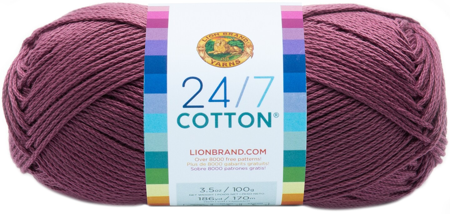 Lion Brand 24/7 Cotton Yarn-Lilac | Michaels